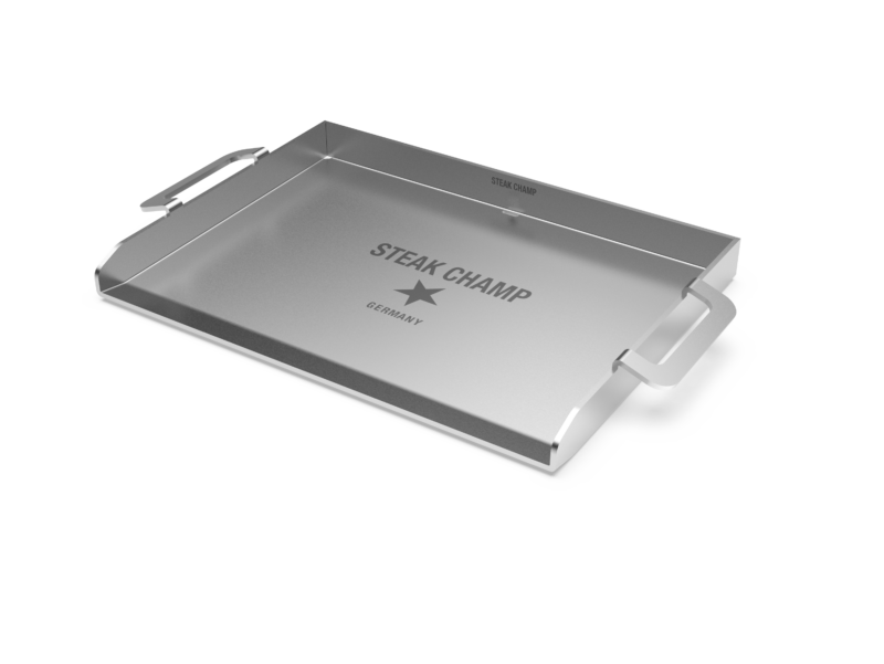 Steak champ flad grillplade & olie spray - GaveShop.nu
