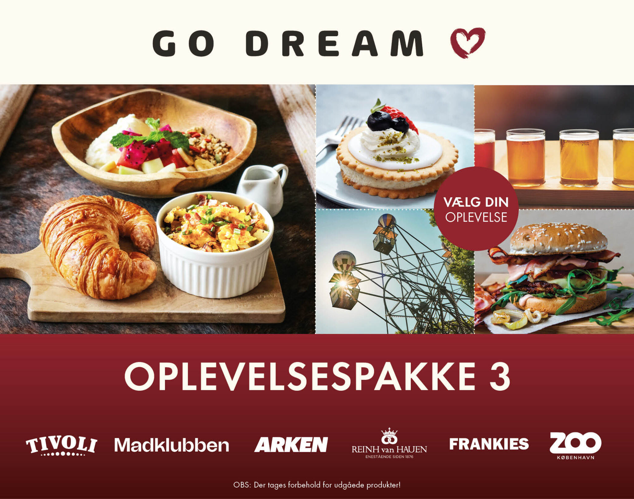 Go Dream Oplevelsespakke 3 - GaveShop.nu